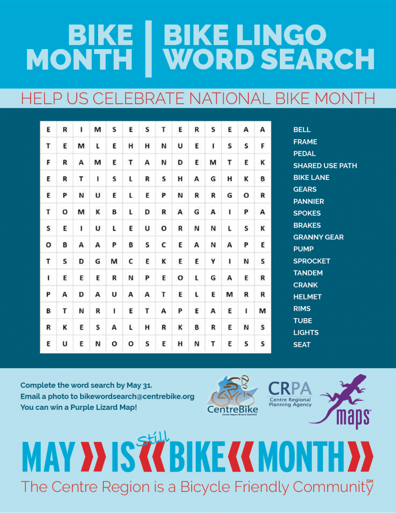 Bike Lingo Word Search – CentreBike